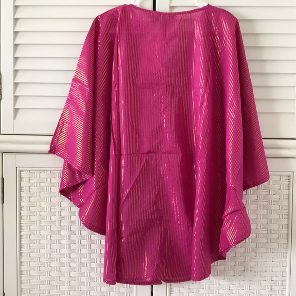 Original Anthony | Tops | Original Anthony Button Up Poncho Top Purple ...